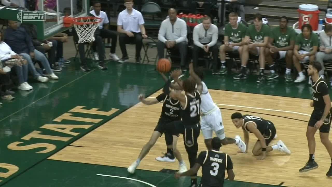 Chris Brandon gets up for the rejection - ESPN Video