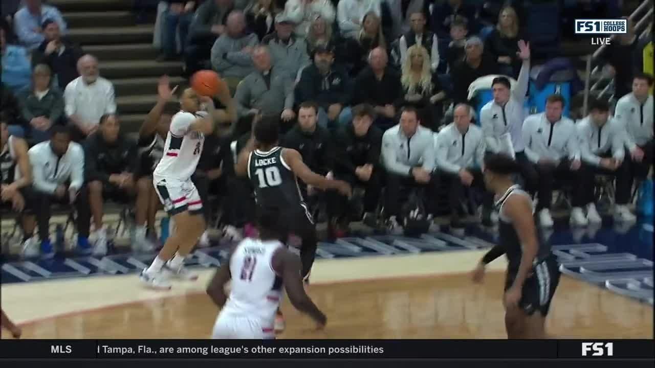 UConn's Jordan Hawkins buries triple after hectic sequence - ESPN Video