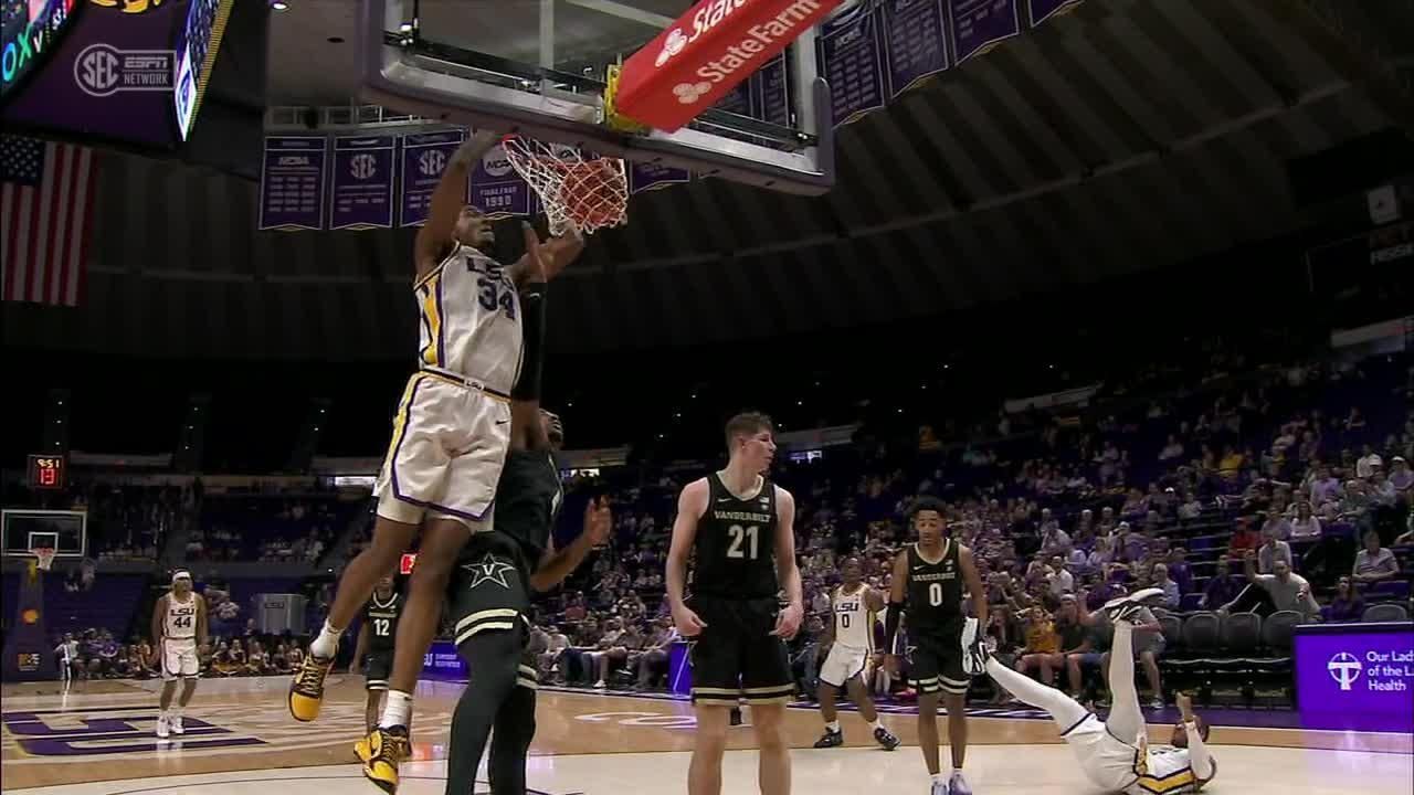 KJ Williams gets 35 points, 10 rebounds as LSU tops Vanderbilt - ESPN Video