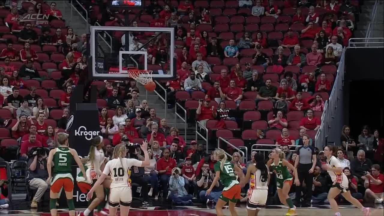 Josie Williams hits the 3-point shot vs. Miami Hurricanes - ESPN Video