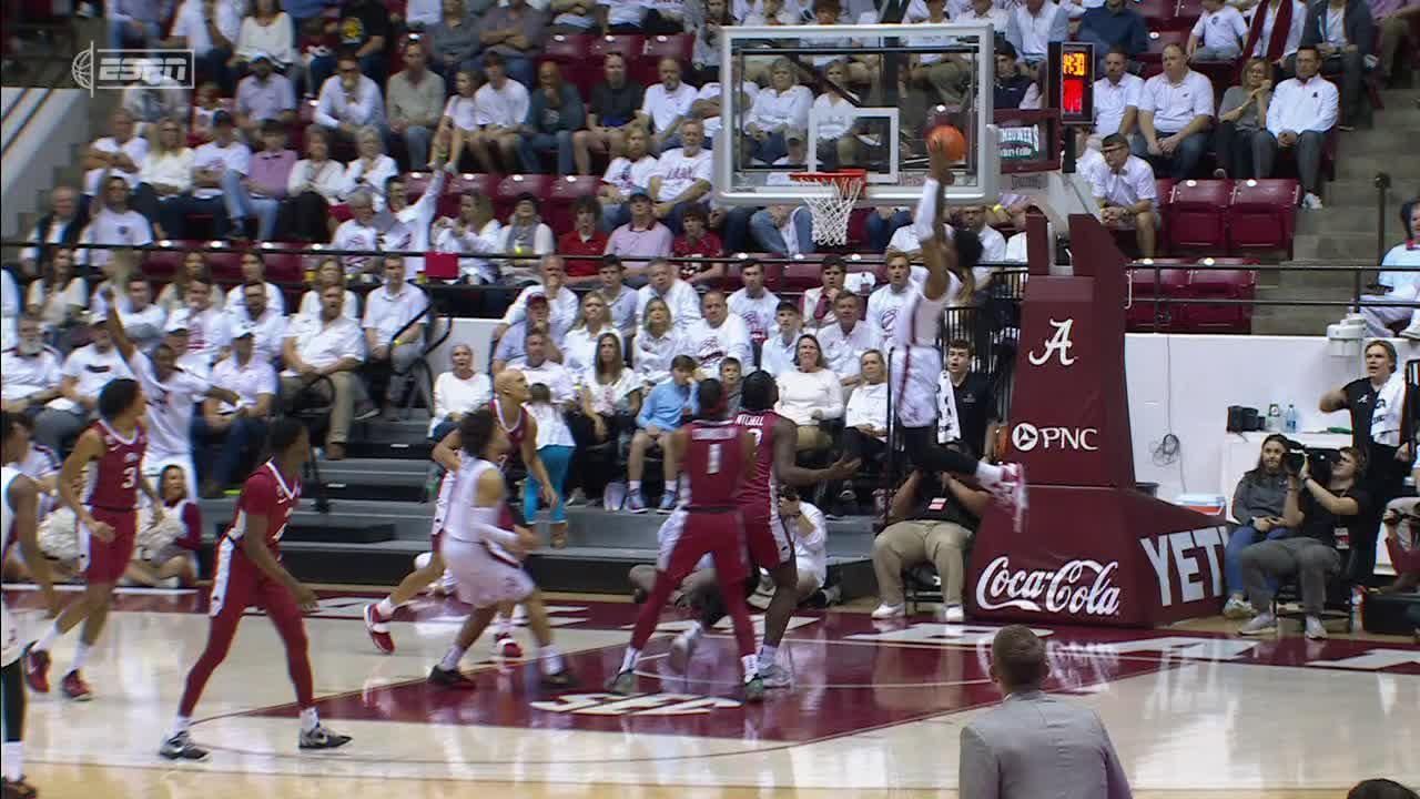 Nick Pringle throws down alley-oop for Alabama - ESPN Video