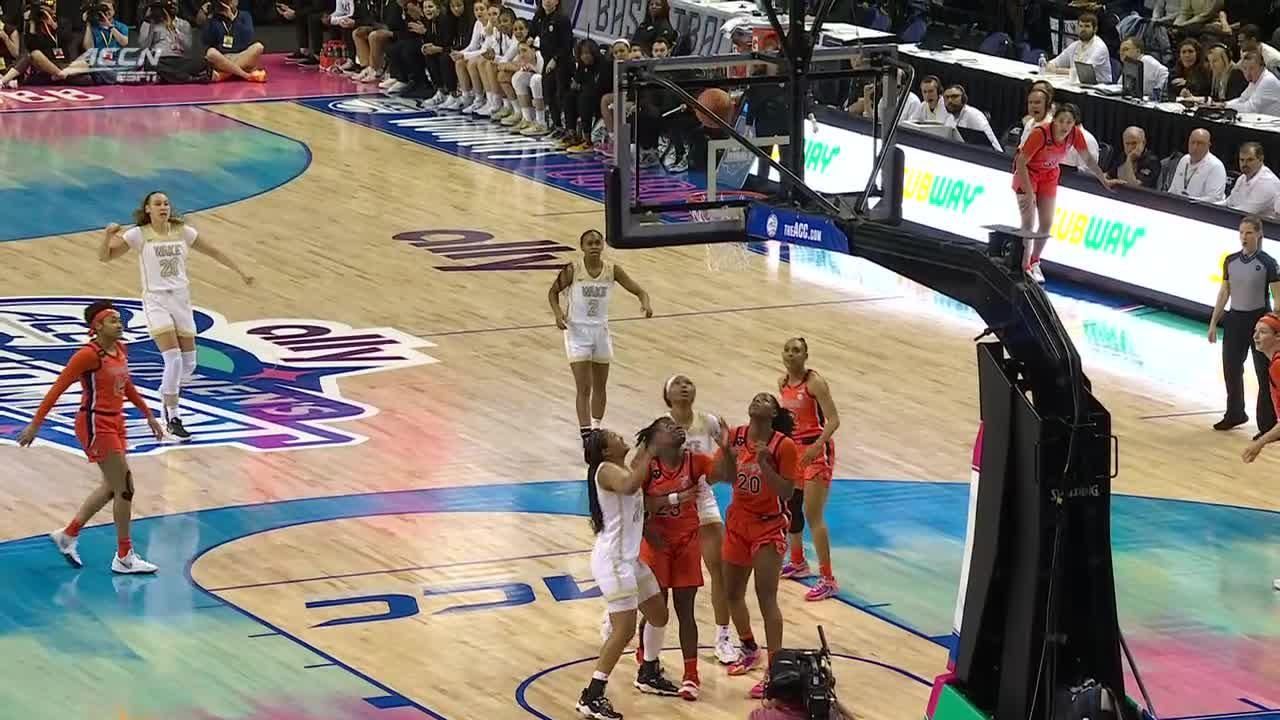 Kaia Harrison shows off vision with nice dish vs. Virginia Cavaliers ...
