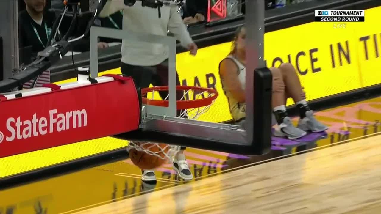 Abbey Ellis fights off defender for and-1 - ESPN Video