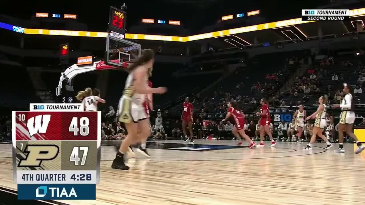 Jayla Smith drills triple in from Purdue Boilermakers vs. Wisconsin Badgers - ESPN Video