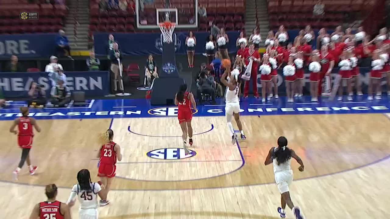 Angel Reese fights off defender for and-1 - ESPN Video