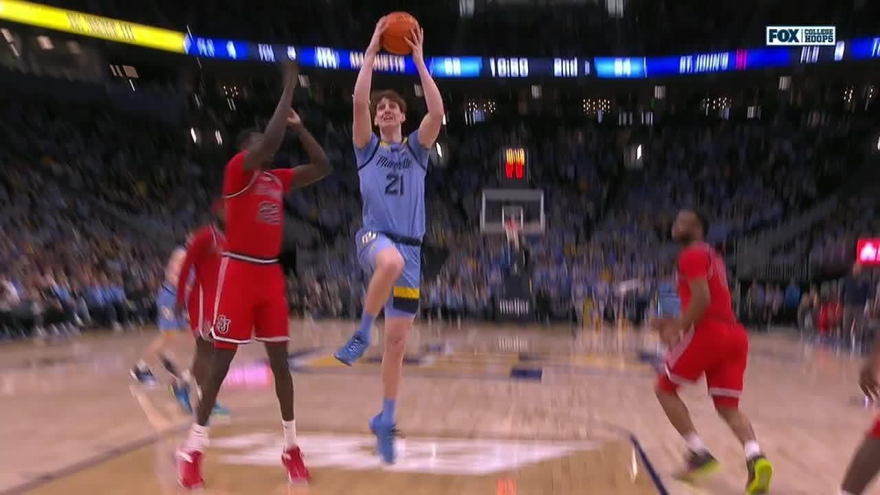 Ben Gold drives the lane for a Marquette and-1 layup - ESPN Video