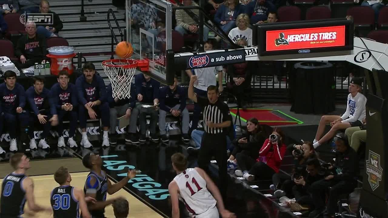 Mitchell Saxen fights through for a Saint Mary's and-1 - ESPN Video