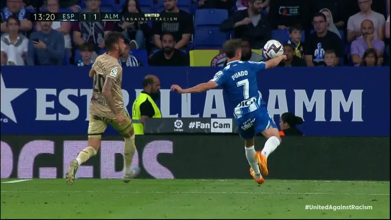 Javier Puado goal 13th minute Espanyol 1-1 Almería - ESPN Video