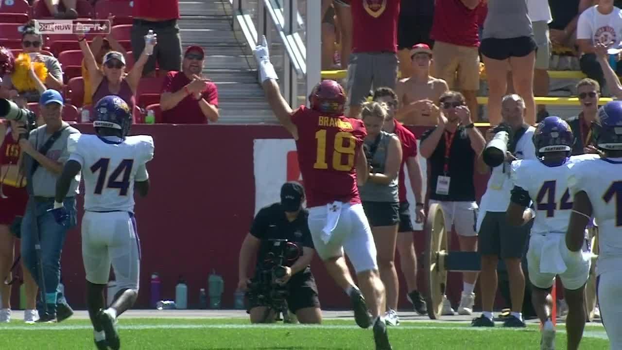 Benjamin Brahmer makes catch for 36-yard TD - ESPN Video