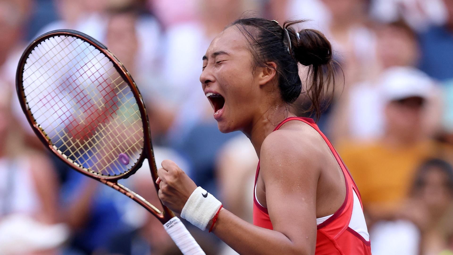 Qinwen Zheng takes match point to defeat No. 5 Ons Jabeur in straight ...