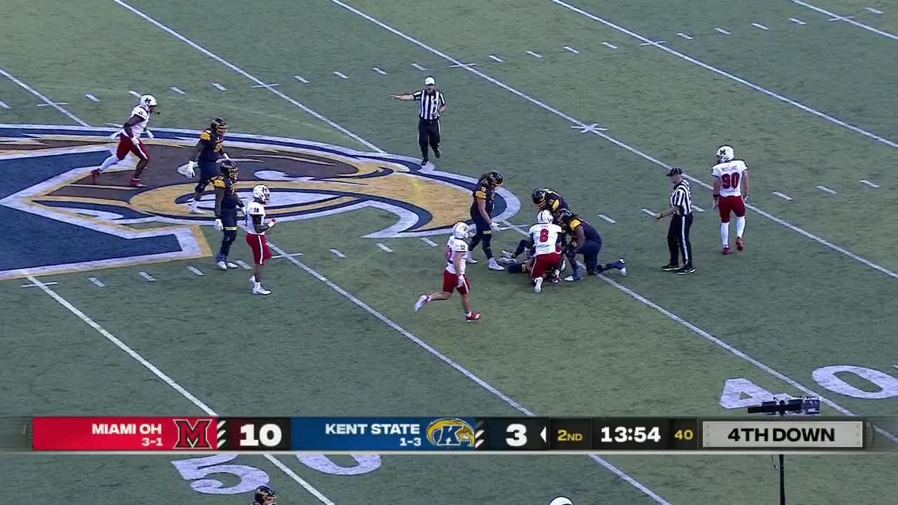 Caiden Woullard with a Sack vs. Kent State Golden Flashes - ESPN Video