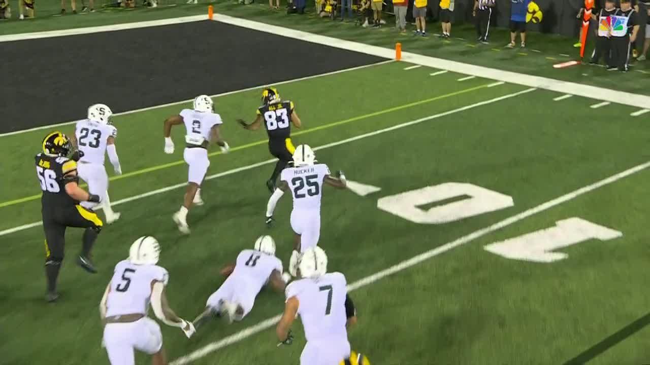 Erick All gets by multipe defenders for Iowa TD - ESPN Video