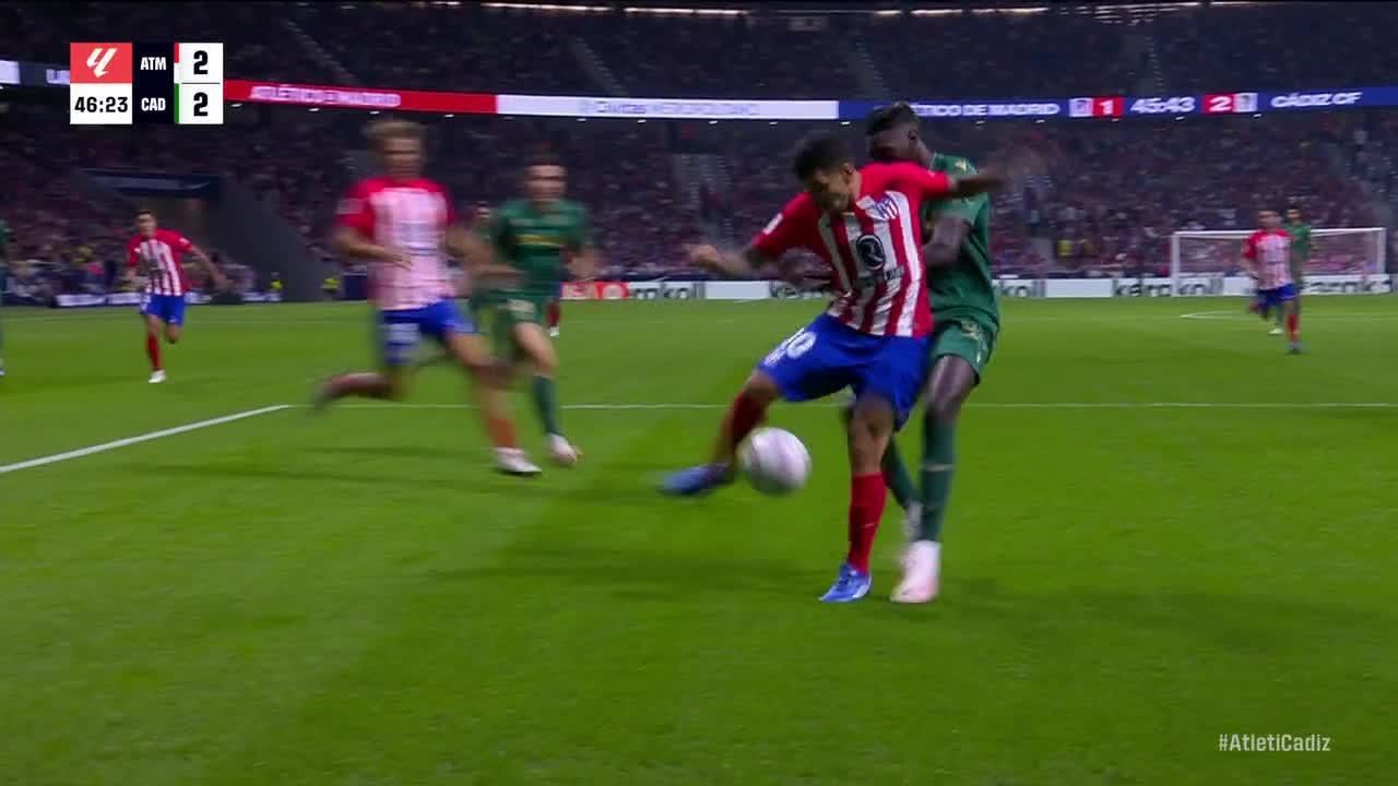 Nahuel Molina goal 46th minute Atletico Madrid 2-2 Cadiz - ESPN Video