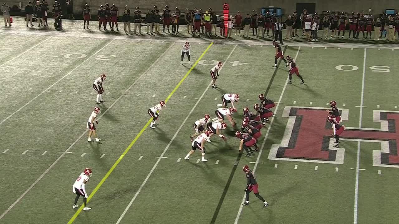 Hunter Sloan with a sack vs. Harvard - ESPN Video