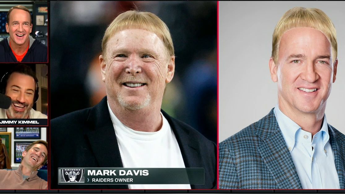 Peyton Manning rocks Raiders owner Mark Davis' haircut - ESPN Video