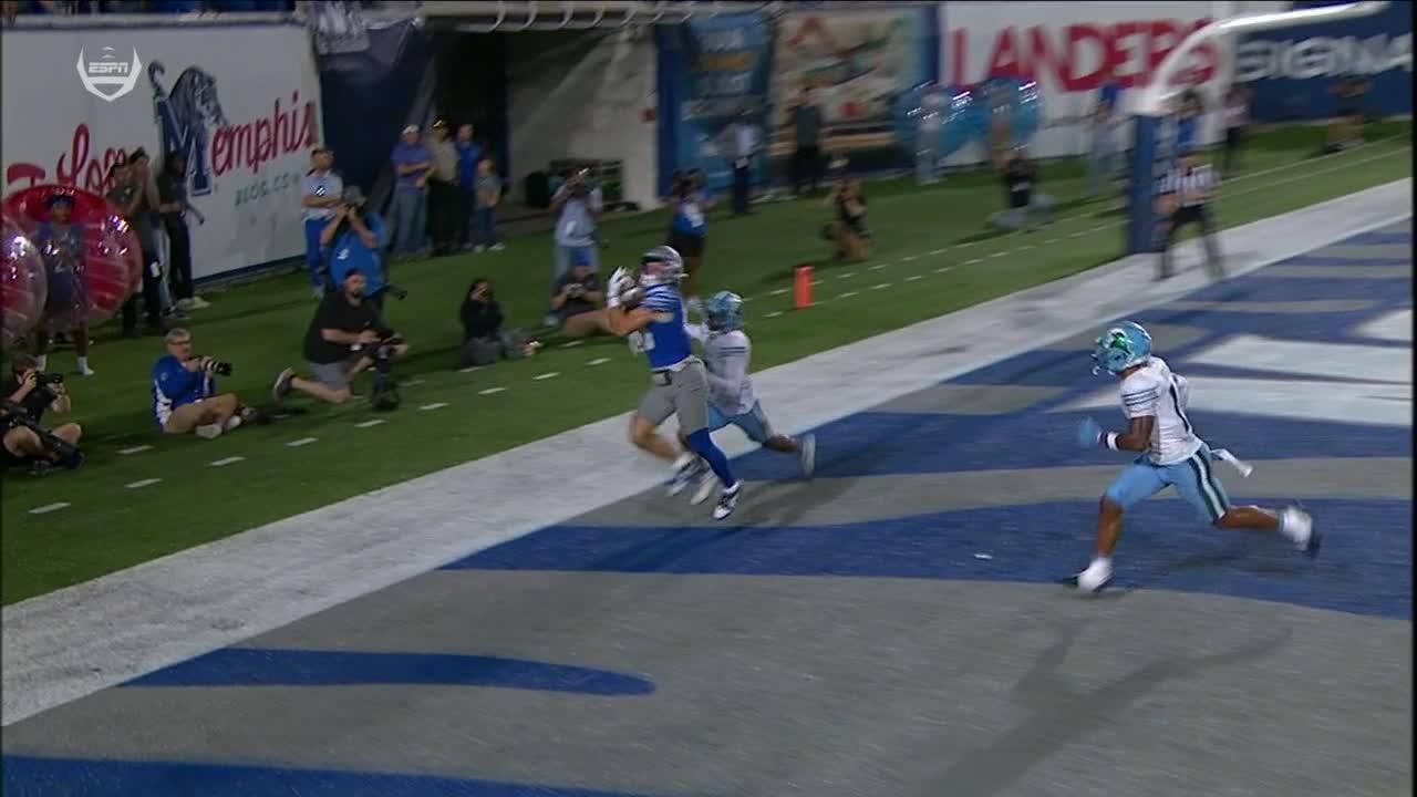 Koby Drake leaps up for Memphis TD - ESPN Video