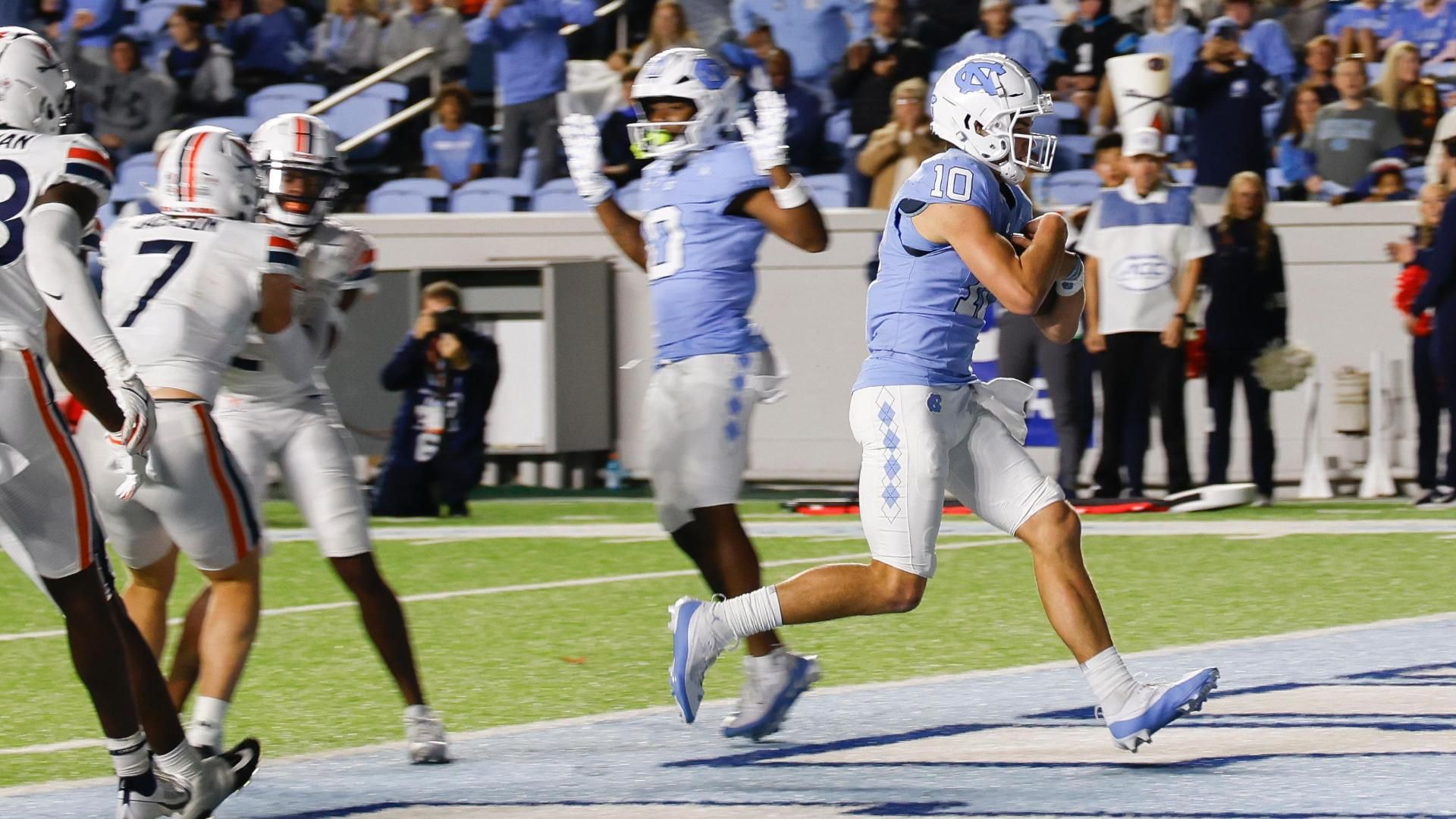 Drake Maye calls his own number for UNC TD - ESPN Video