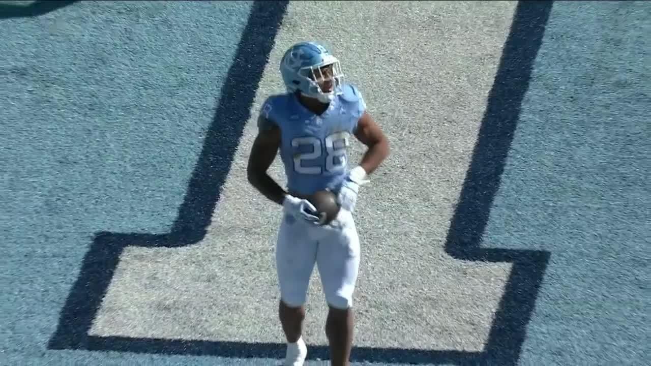 Omarion Hampton runs for 54-yard rushing touchdown - ESPN Video