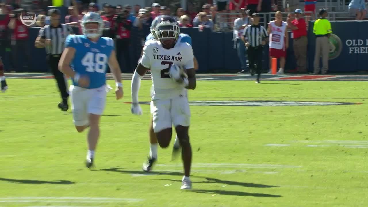 Texas Aandm Turns Blocked Fg Into 68 Yard Td Espn Video