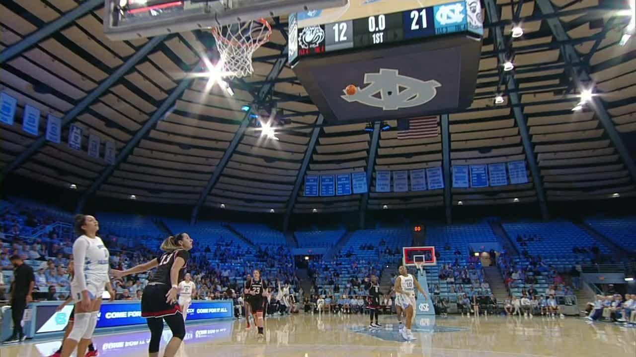 UNC's Indya Nivar drains buzzer-beater from beyond half court - ESPN Video