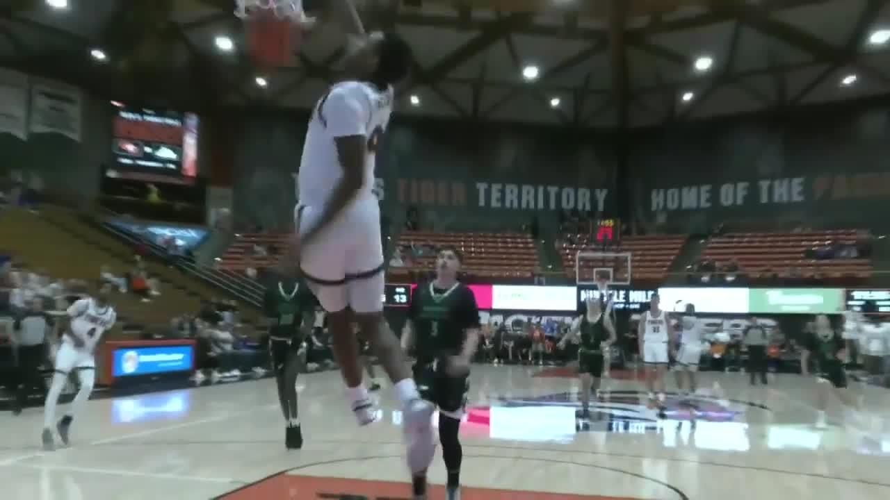 Lesown Hallums rocks the rim with powerful jam - ESPN Video