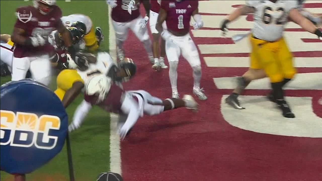 Touchdown! Kanye Roberts scores vs. Troy - ESPN Video