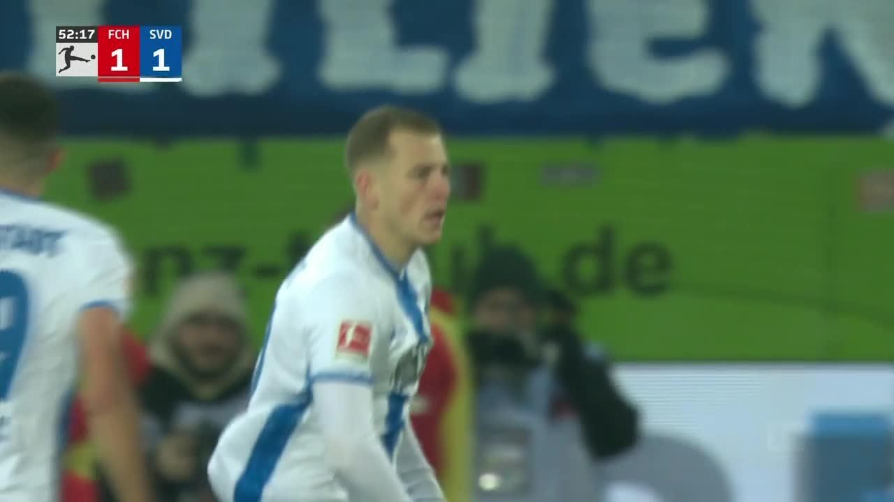 Tim Skarke Goal 52' 1. FC Heidenheim 1846 - SV Darmstadt 98 - ESPN Video