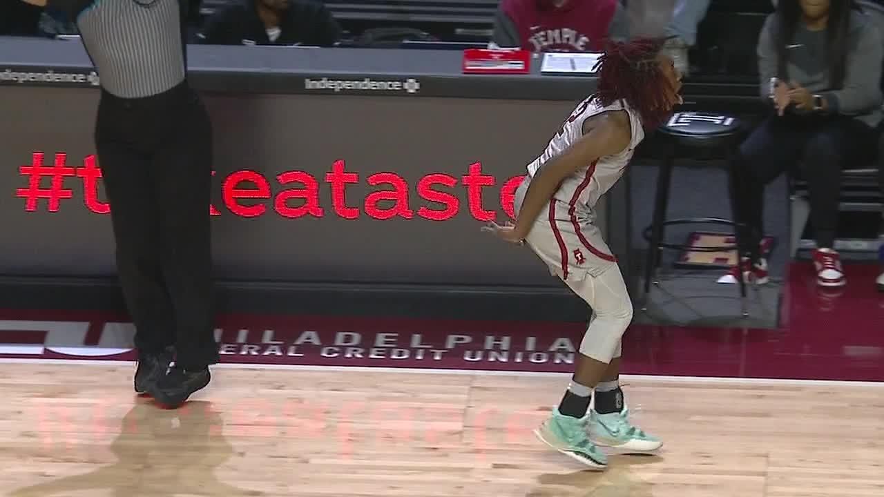 Aleah Nelson drains the 3 for Temple - ESPN Video