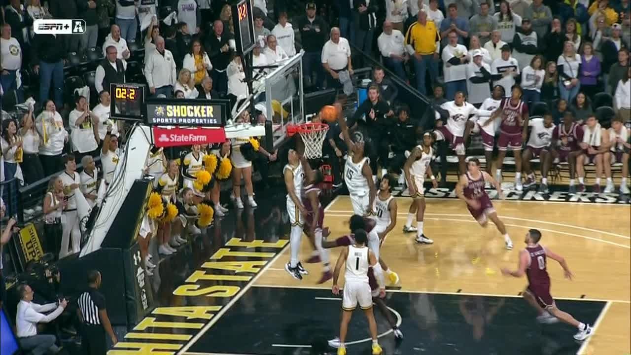 Quincy Ballard comes up with game-saving block for Wichita State - ESPN ...