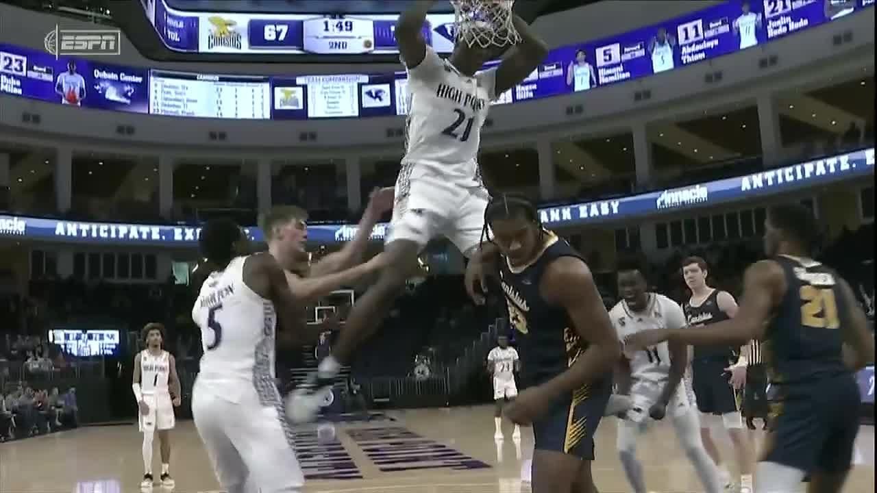 Juslin Bodo Bodo elevates for slam dunk vs. Canisius Golden Griffins ...