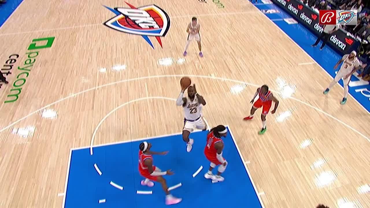 LeBron James drops in the smooth basket - ESPN Video