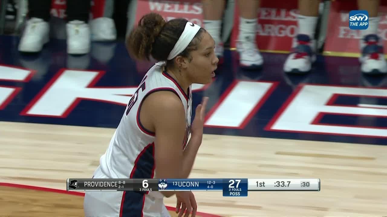 Paige Bueckers dishes to Ice Brady for a UConn 3-pointer - ESPN Video