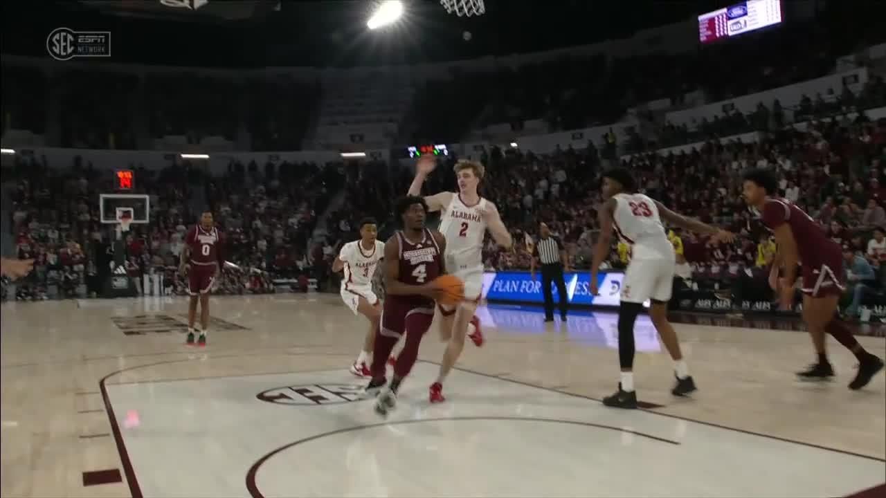 Cameron Matthews throws down powerful slam vs. Alabama Crimson Tide ...