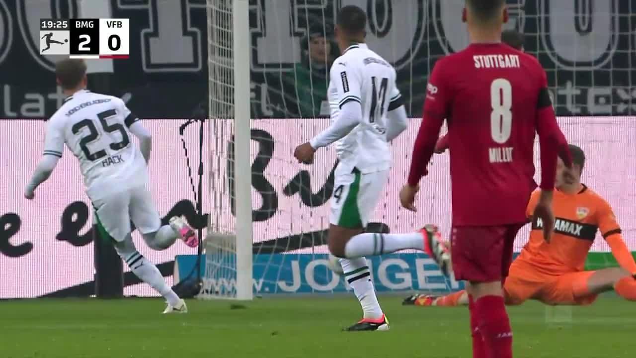 Robin Hack slots in the goal for Borussia Monchengladbach - ESPN Video