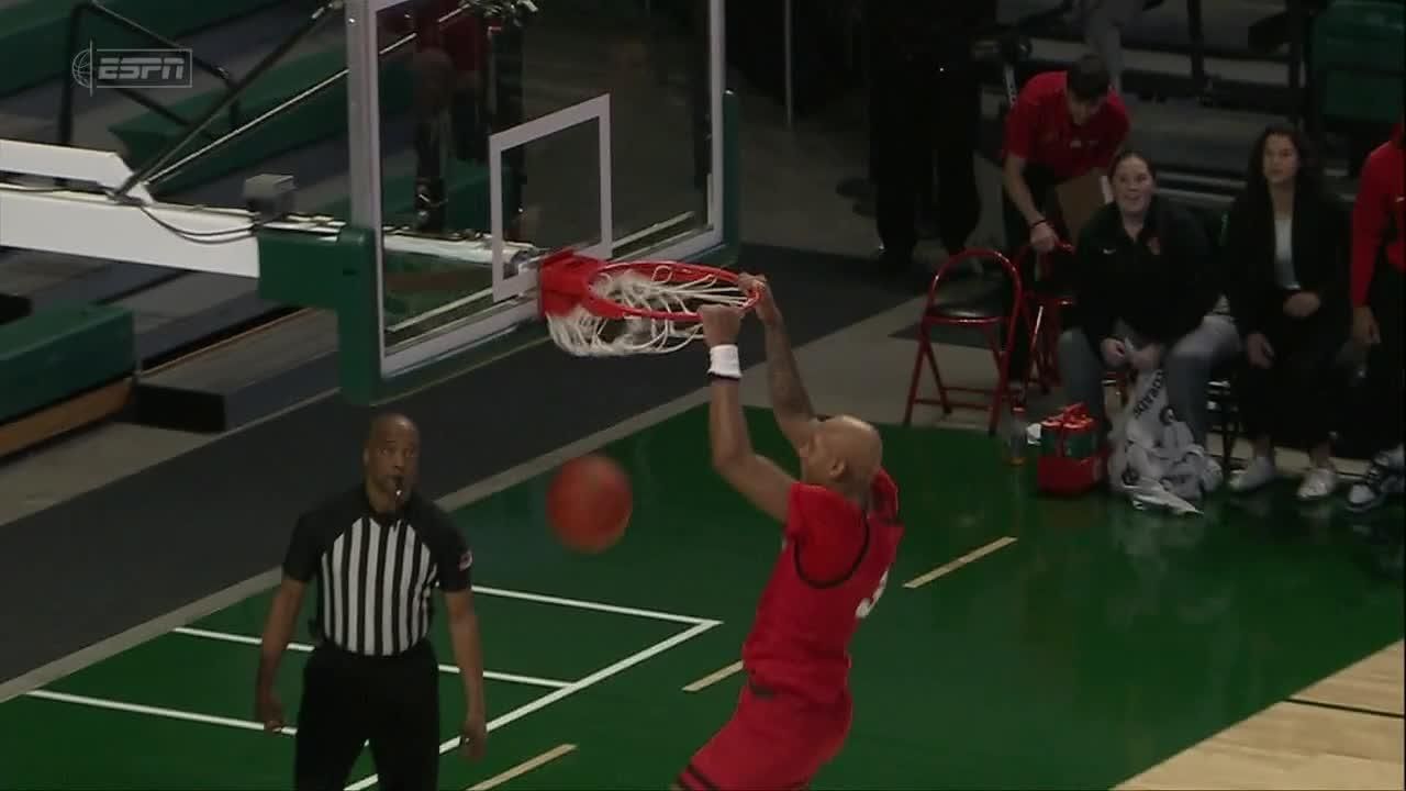 Mickey Pearson throws down powerful flush vs. Eastern Michigan Eagles - ESPN Video