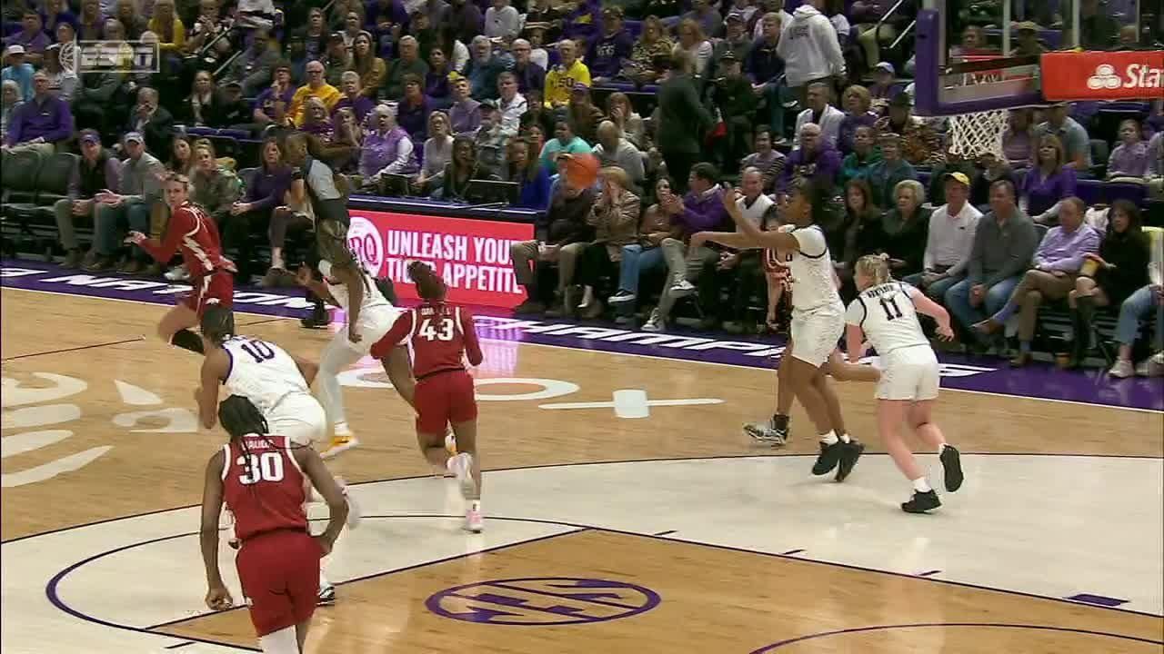 Hailey Van Lith makes a great defensive play for the steal - ESPN Video