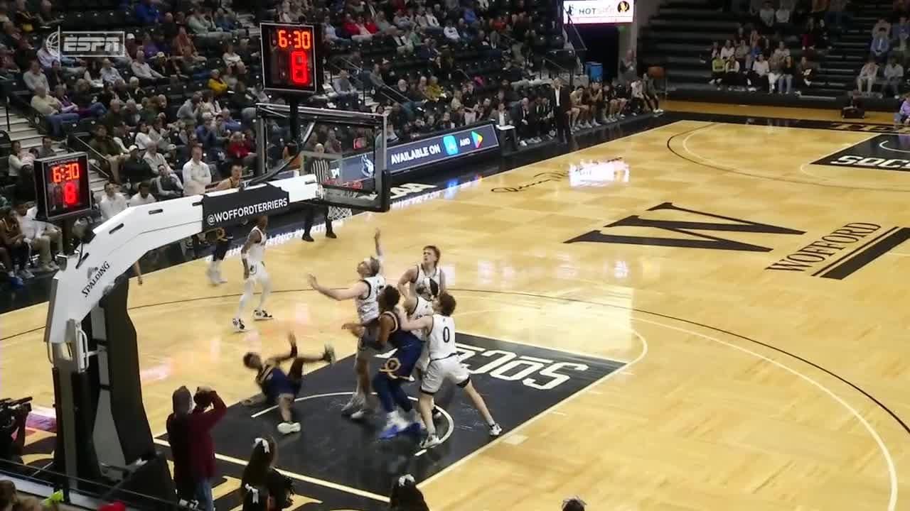 Honor Huff somehow gets the and-1 to fall - ESPN Video