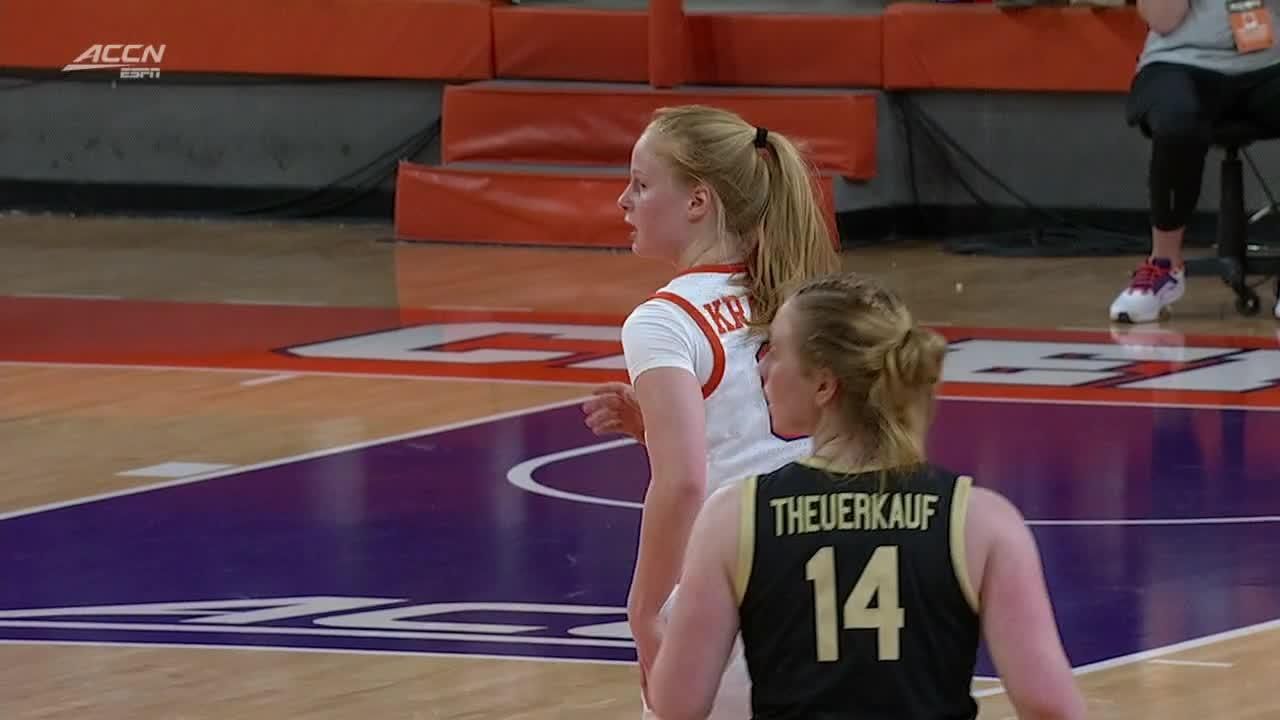 Mackenzie Kramer sinks the sweet triple for Clemson - ESPN Video