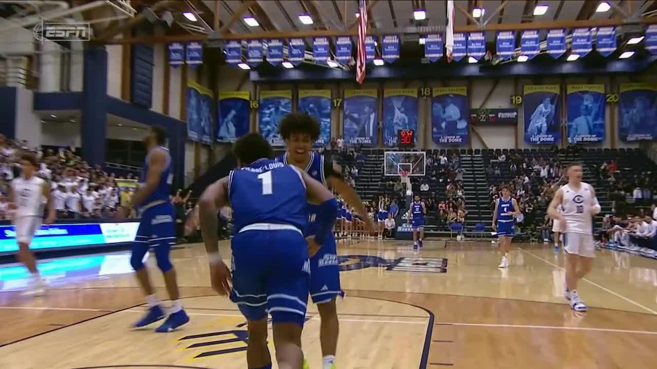 Josh Pierre-Louis rocks the rim with powerful slam dunk - ESPN Video