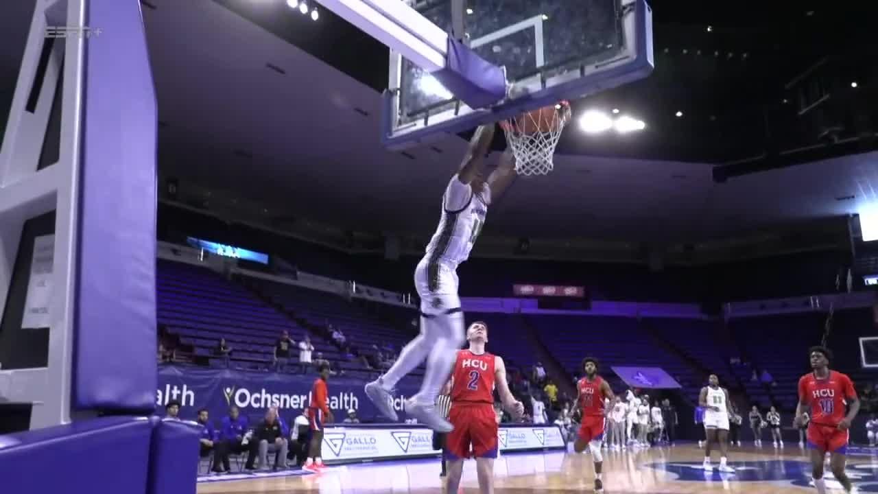 Jamond Vincent elevates for jam vs. Houston Christian - ESPN Video