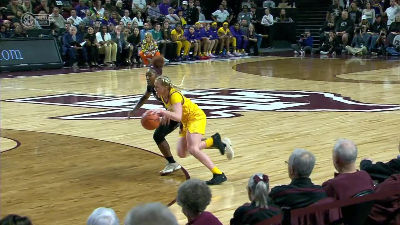 Hailey Van Lith with the hoop & harm - ESPN Video