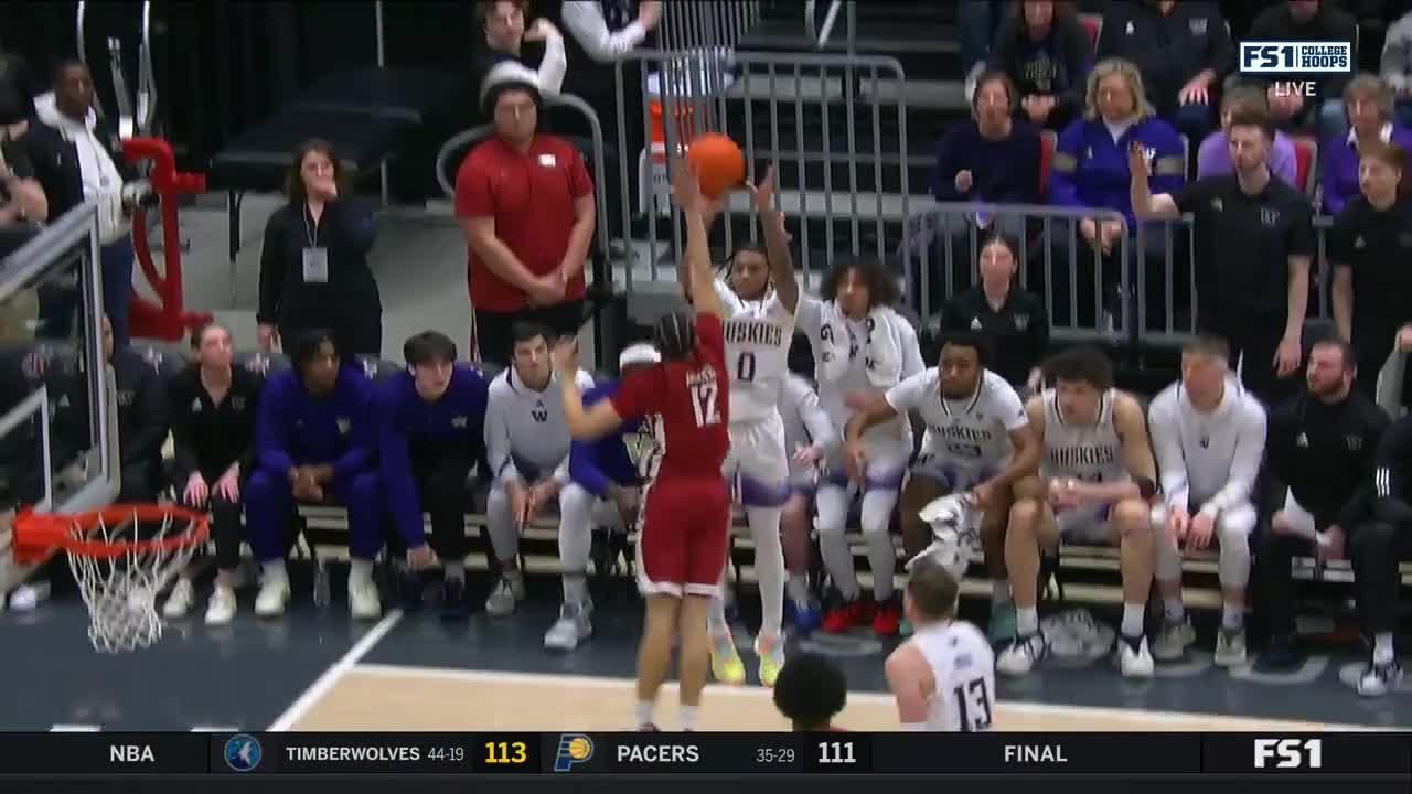 Koren Johnson hits dagger 3 for Washington - ESPN Video