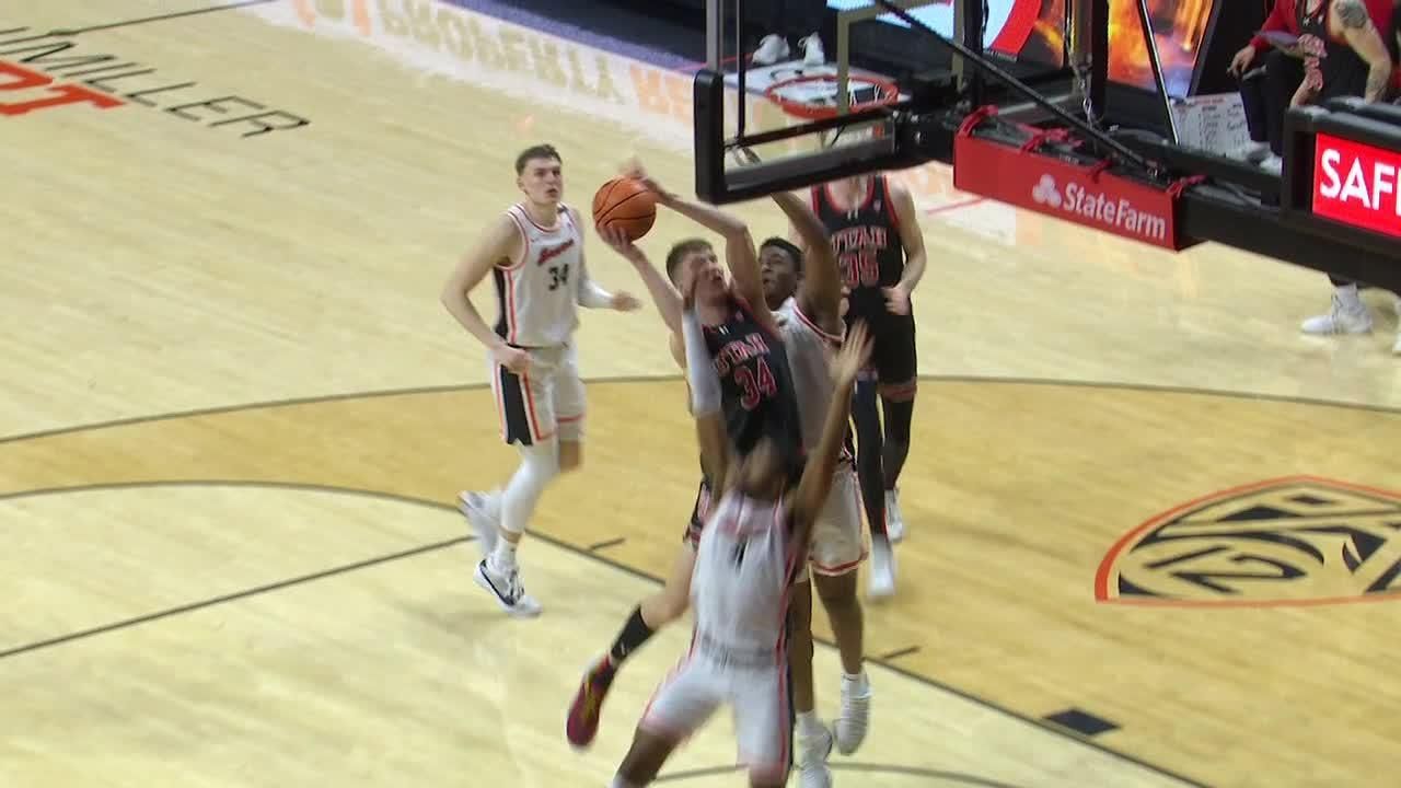 KC Ibekwe with the massive swat at the rim - ESPN Video