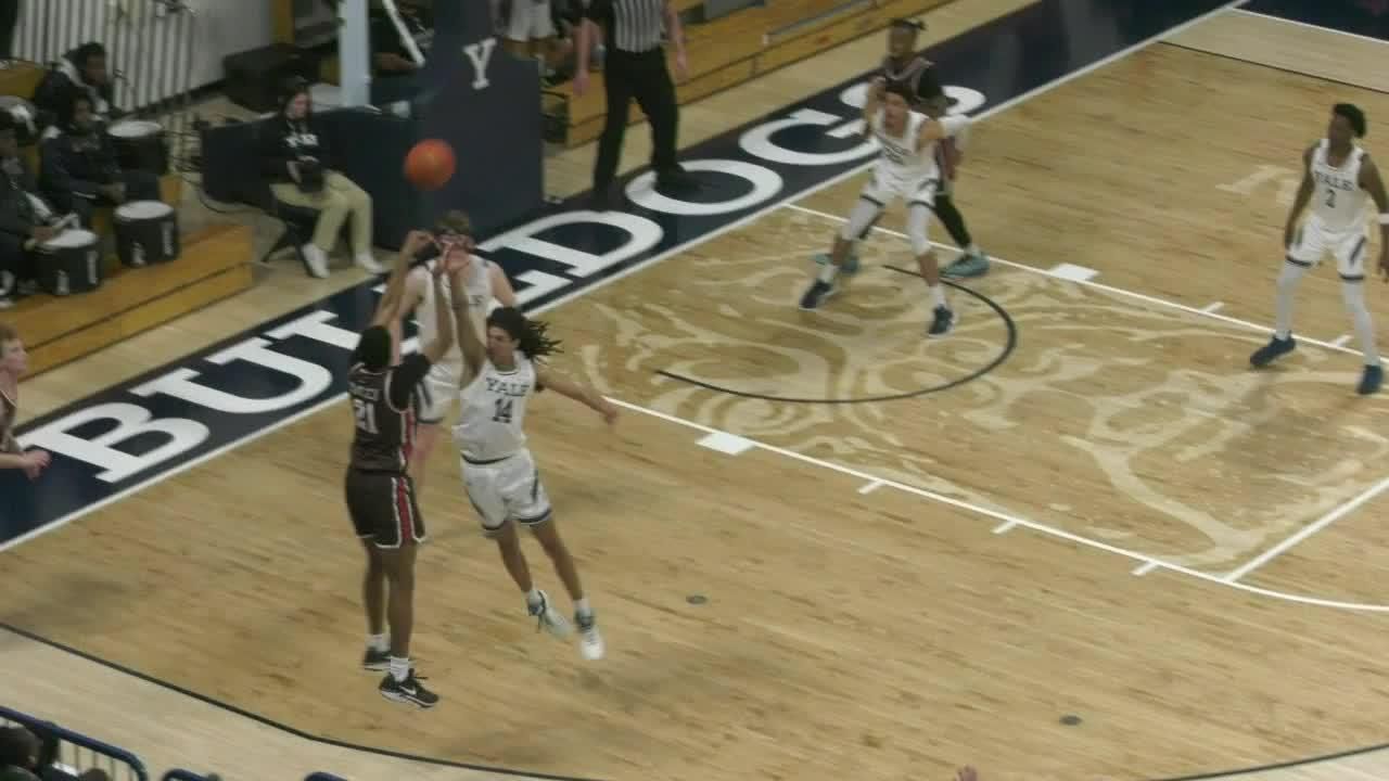 Brown's Aaron Cooley makes stunning 3-point OT winner - ESPN Video