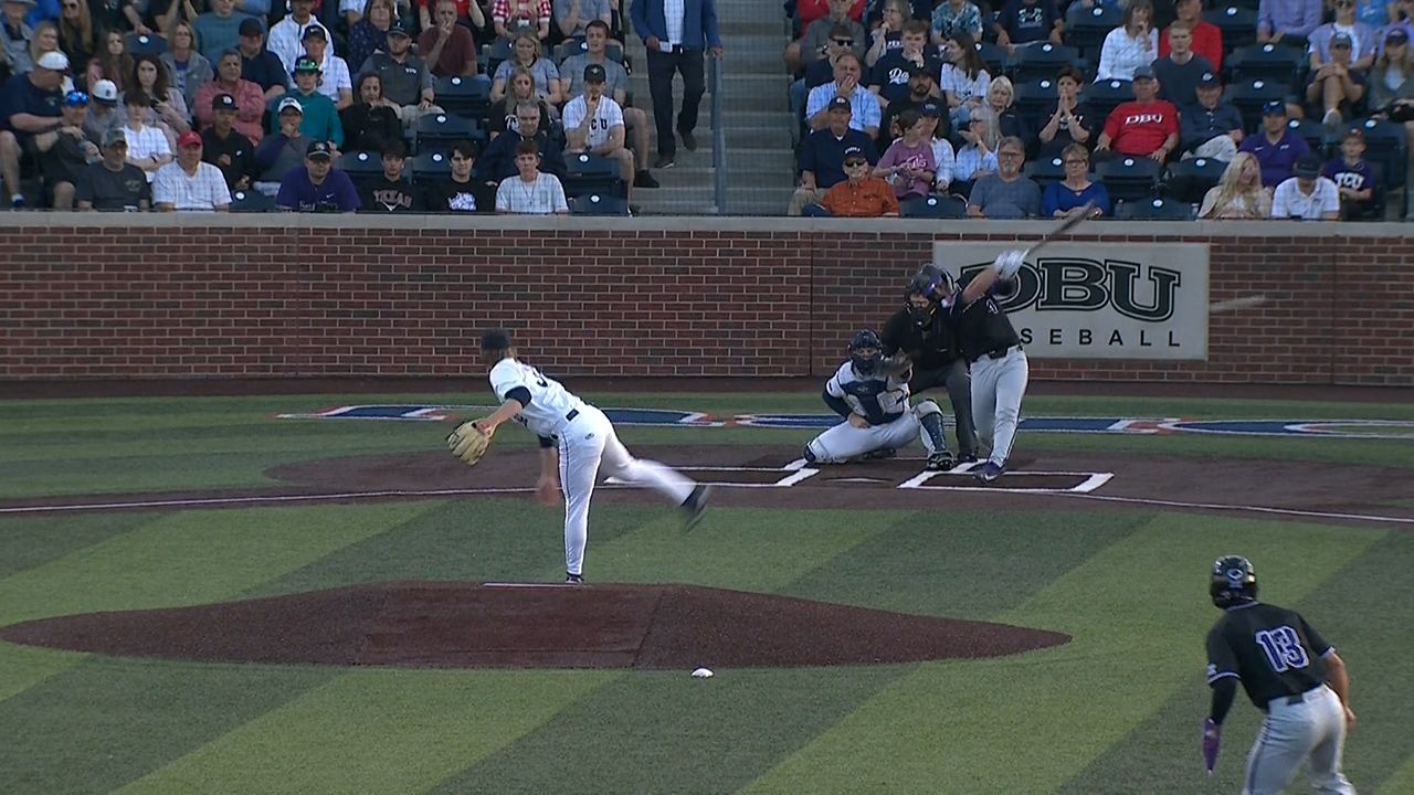 Kurtis Byrne ropes a 2-run RBI double for TCU - ESPN Video