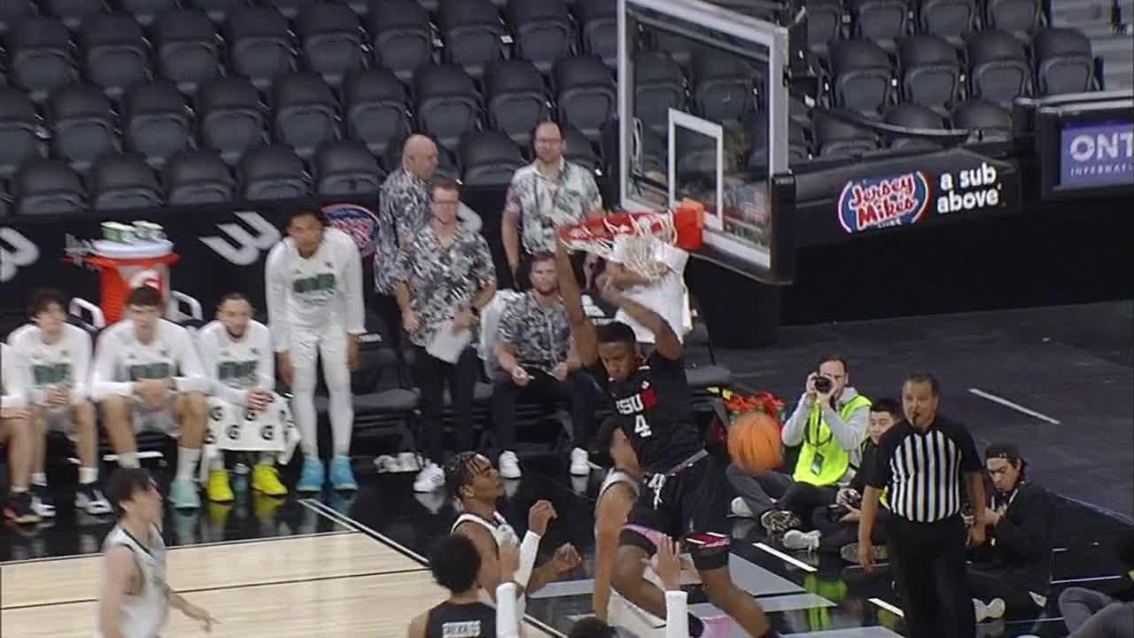 Keonte Jones gets up for the beautiful jam - ESPN Video