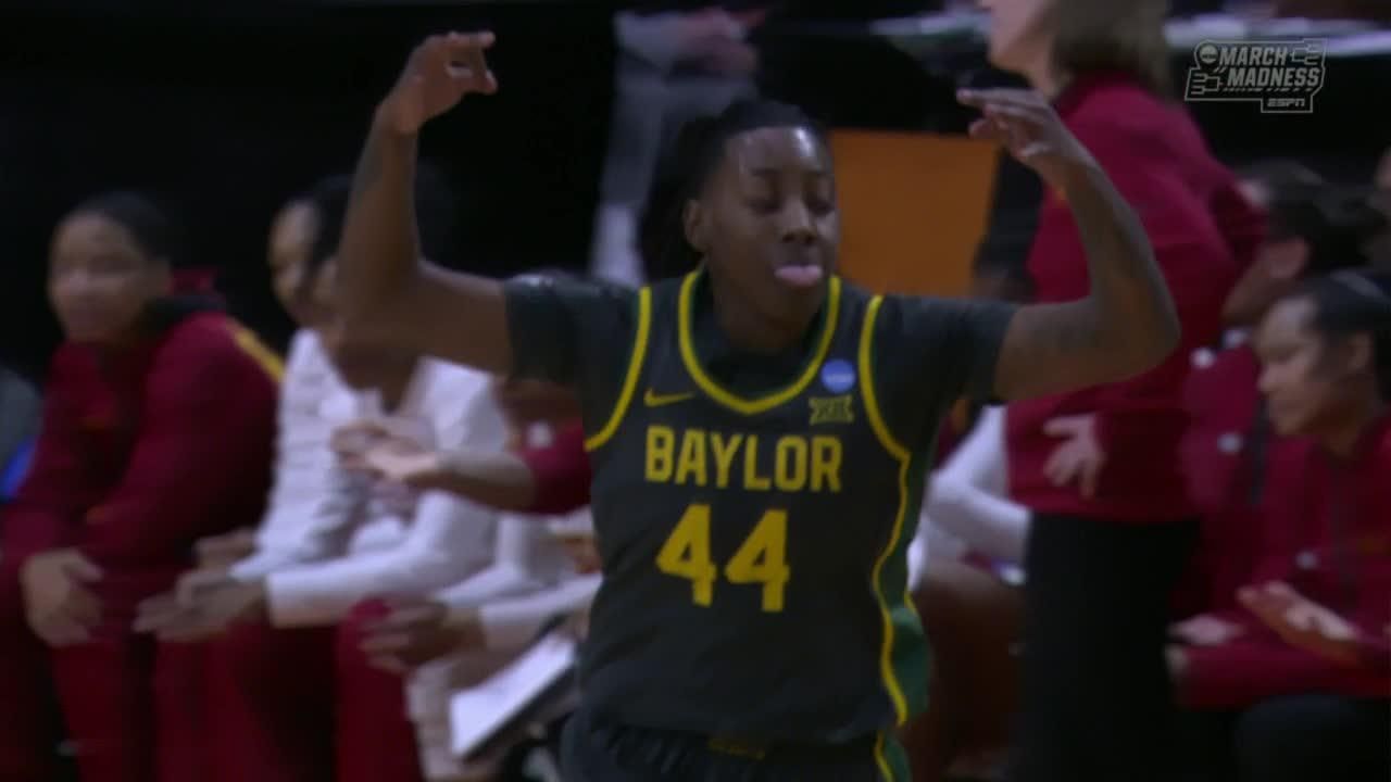Dre'Una Edwards buries a triple for Baylor - ESPN Video