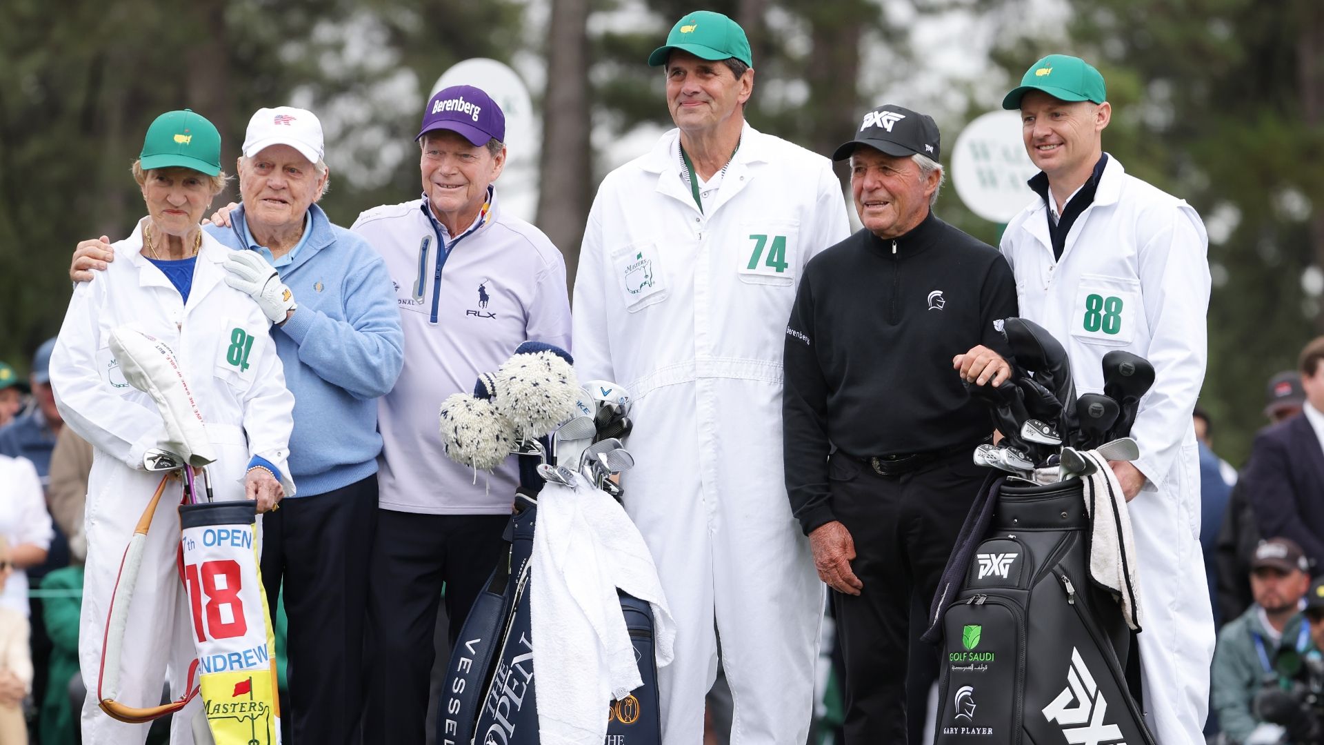 Gary Player, Jack Nicklaus and Tom Watson tee off to open the 2024 ...