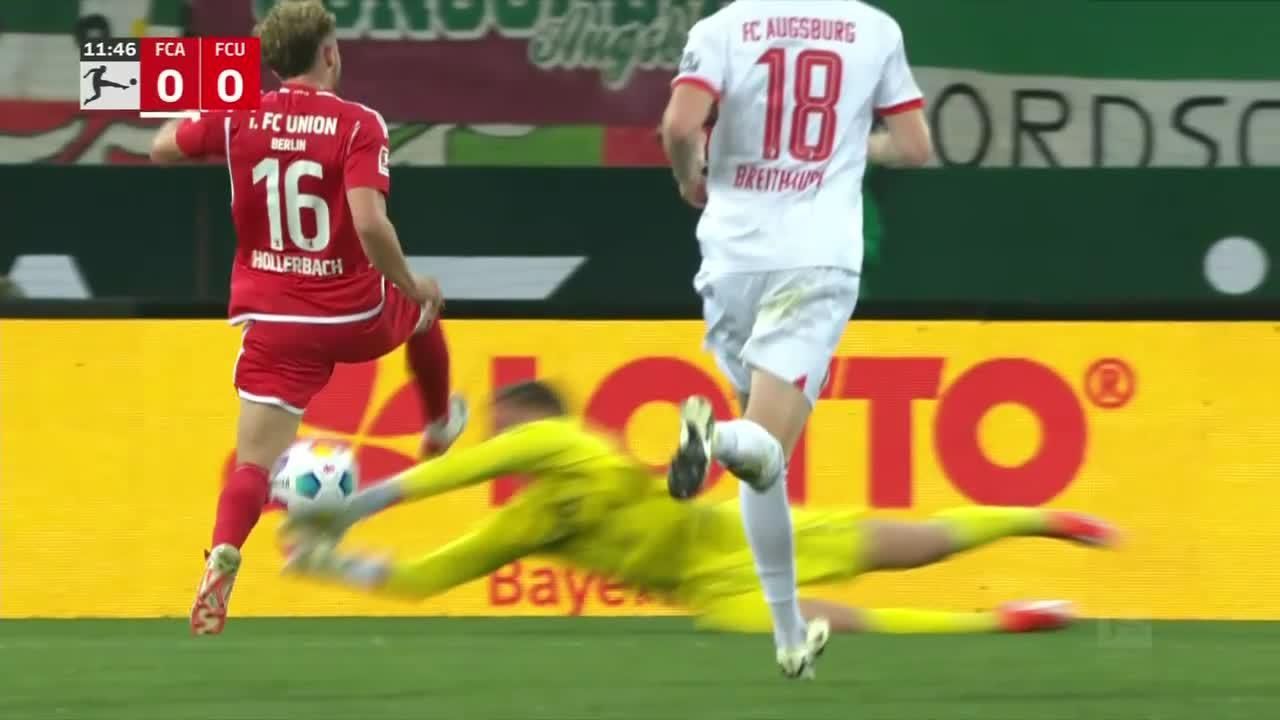Augsburg keeper makes a fantastic save - ESPN Video