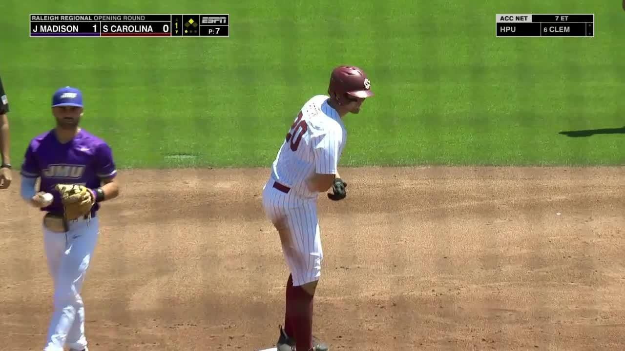 Ethan Petry with a Double vs. James Madison - ESPN Video